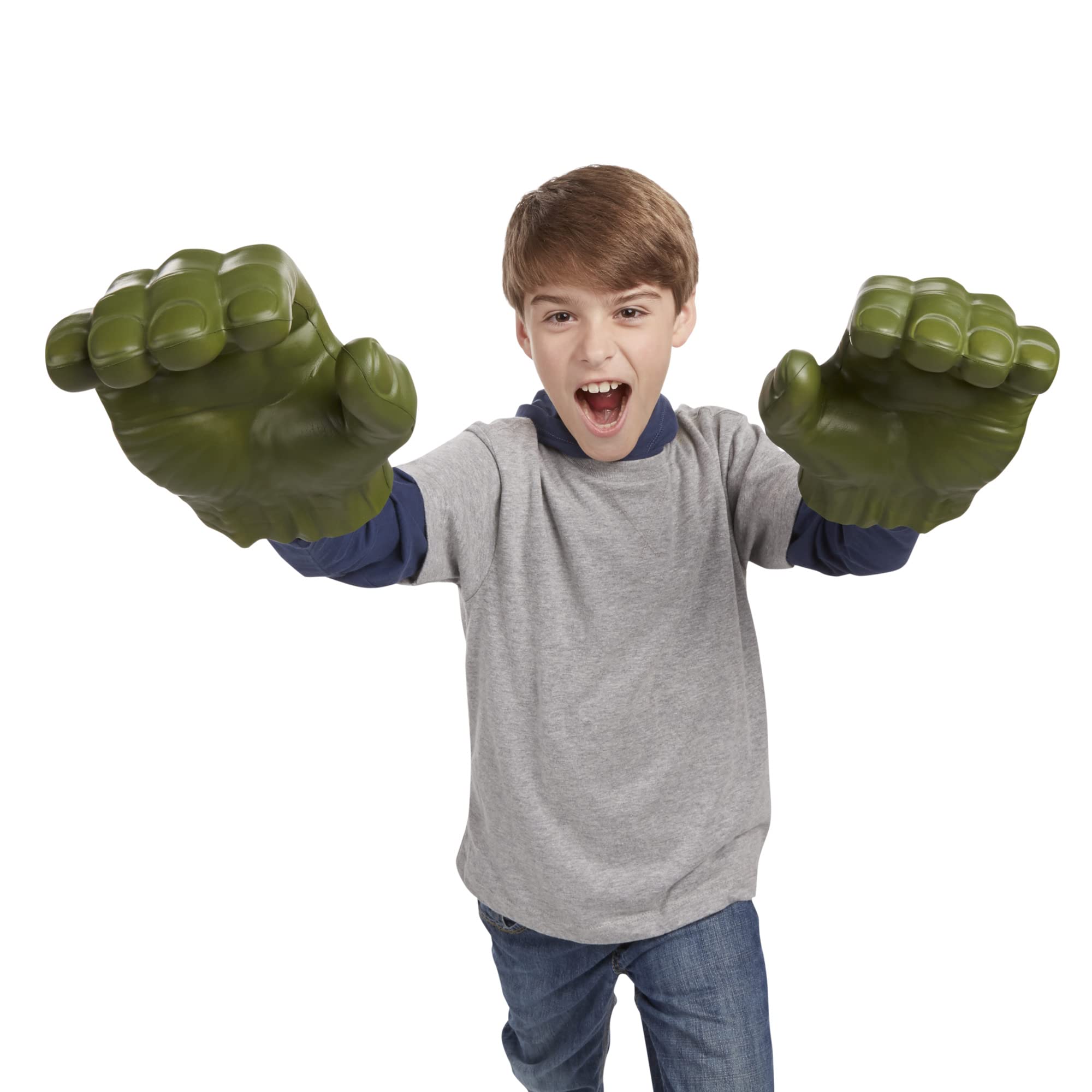 Marvel Avengers Hulk Roleplay Toy, Includes 2 Gamma Grip Fists, Design Inspired by Marvel Comics, for Kids Ages 4 and Up (Amazon Exclusive)