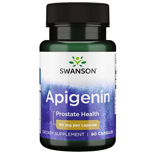 Swanson Apigenin-Bioflavonoid Supplement Natural Prostate Support-Metabolism & Nerve Health Support-Can Support Sleep & Relaxation 90 Caps, 50mg Each