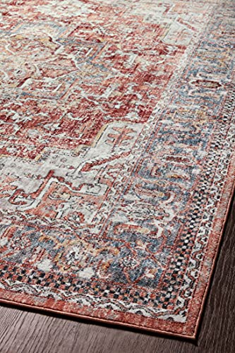Loloi II Cassandra Collection CSN-01 Rust/Multi, Traditional 5'-3" x 7'-9" Area Rug
