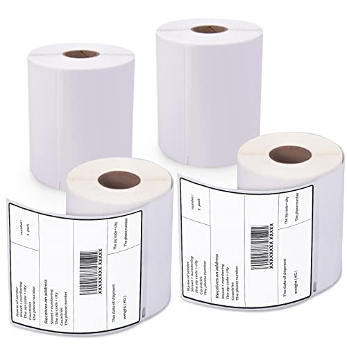 1744907 Labels myCartridge 4X6 Direct Thermal Shipping Labels Compatible with DYMO 4XL LabelWriter Zebra Desktop Printer (4 Rolls, 880 Labels)