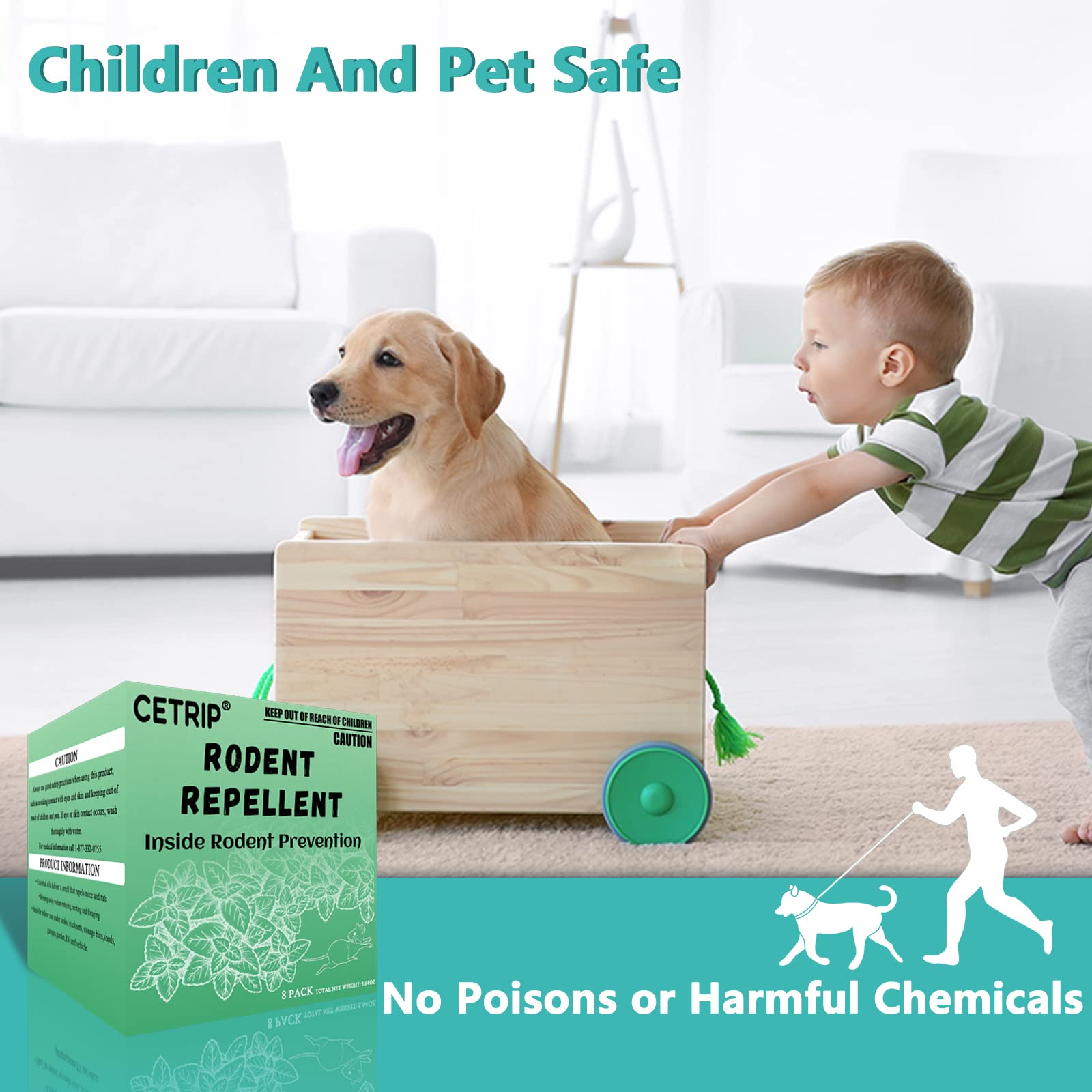 suphanlin CETRIP Peppermint Oil to Repel Mice and Rats,Mouse Repellent,8 Pack Rodent RepellentRat Repellent Outdoor/Indoor,Mouse Deterrent Indoor, Rodent Deterrent