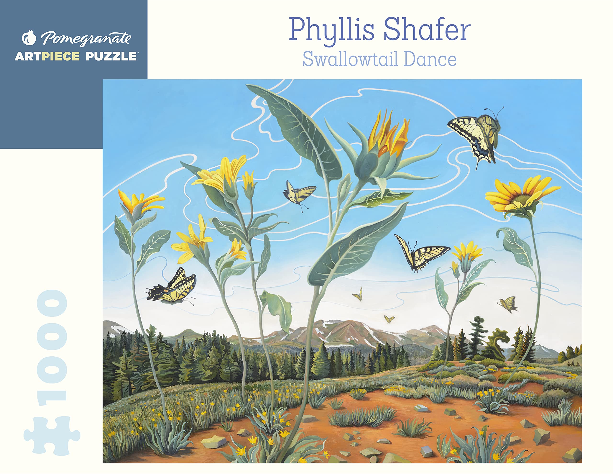 Pomegranate 1000-Piece Jigsaw Puzzle for Adults, Phyllis Shafer's Swallowtail Dance, Matte Finish, Snug Fit