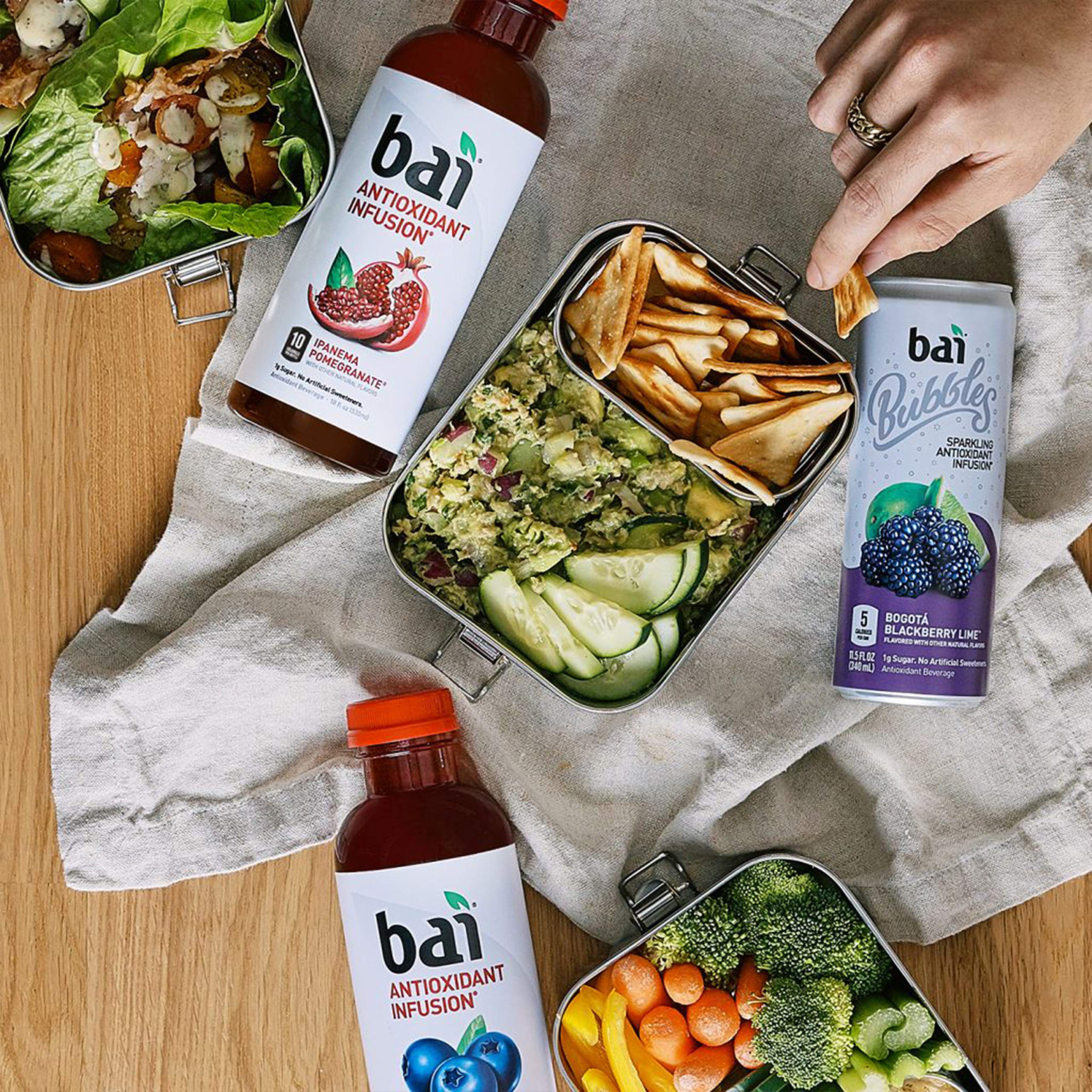 Bai Flavored Water, Ipanema Pomegranate, Antioxidant Infused Drinks, 18 Fluid Ounce Bottles, 6 Count