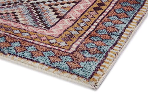 Loloi II Fiona Collection B20345 Coral/Blue, Contemporary 2'-0" x 5'-0" Accent Rug