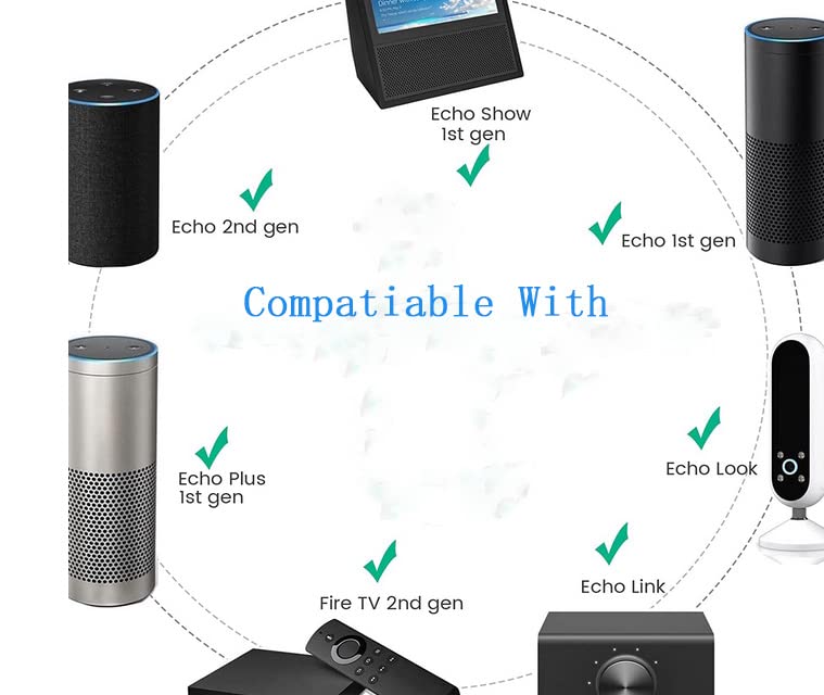 21W Power Cord Replacement for Alexa Show (1st Gen), Echo Plus (1st Gen), Amazon Fire TV (2nd Gen) - AC Charger Power Adapter
