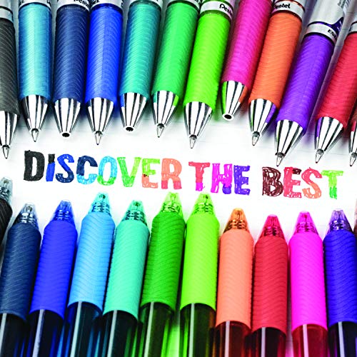 Pentel EnerGel Pearl RTX, 0.7mm, Black Ink, Box of 12 (BL77PWP-A)