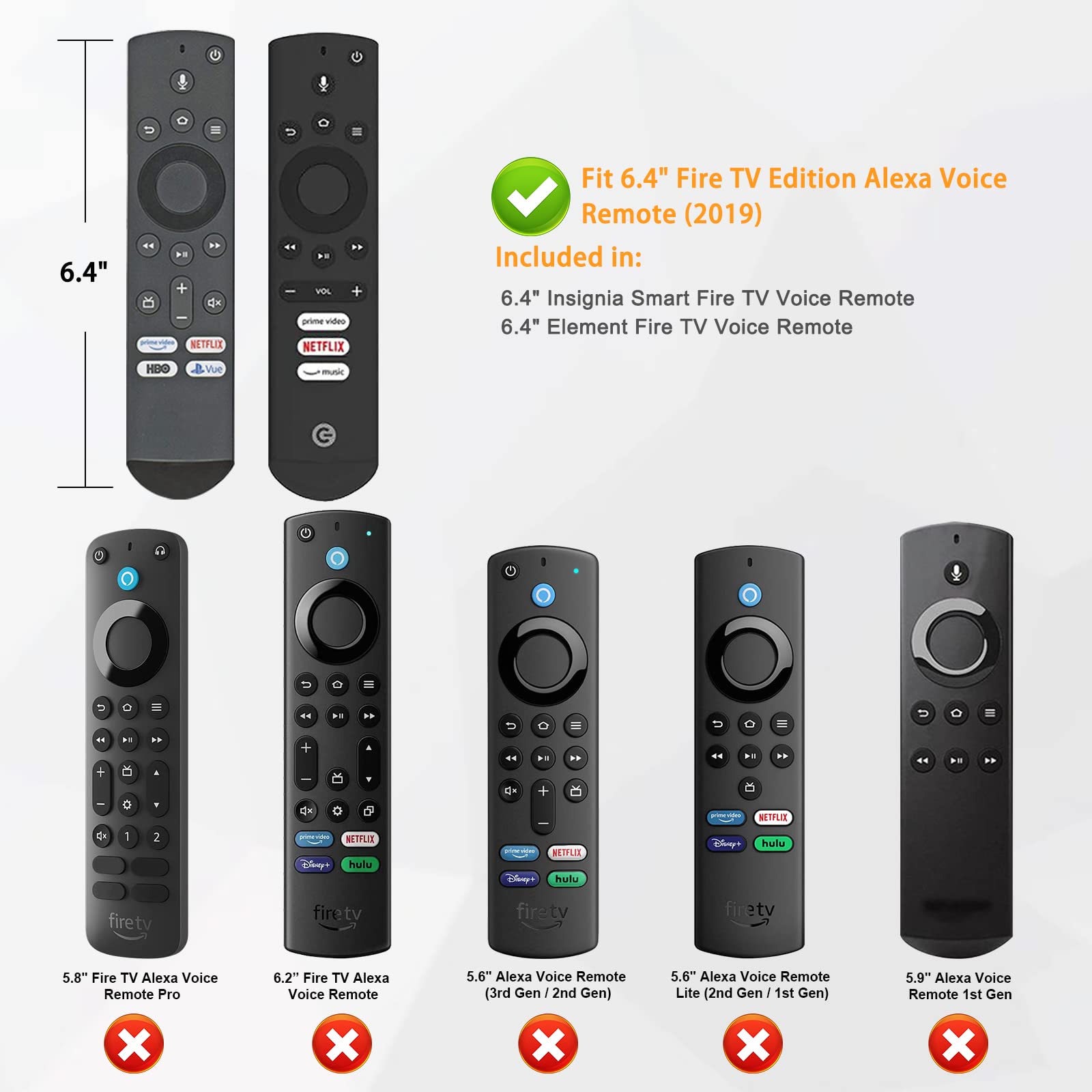 CaseBot Silicone Case for Amazon Insignia Smart HD Fire TV Voice Remote (2019) - Honey Comb Series [Anti Slip] Shockproof Cover Compatible with Element Smart Fire TV Voice Remote, Blue-Glow
