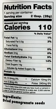 1 oz. SweetHeart Dried Pomegranate Seeds | All Natural, No Sugar Added | 100% Fruit | Non-GMO | Vegan | No Refrigeration Needed