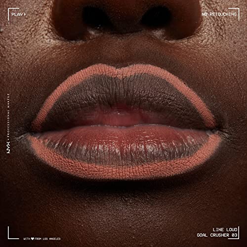 NYX PROFESSIONAL MAKEUP Line Loud Lip Liner, Longwear and Pigmented Lip Pencil with Jojoba Oil & Vitamin E - Goal Crusher (Midtone Beige)