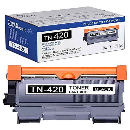 WAZ 1-Pack TN420 TN-420 TN 420 Toner Cartridge Compatible Replacement for Brother DCP-7060D DCP-7065D Intellifax 2840 2940 MFC-7240 7360N Printer Toner Cartridge.