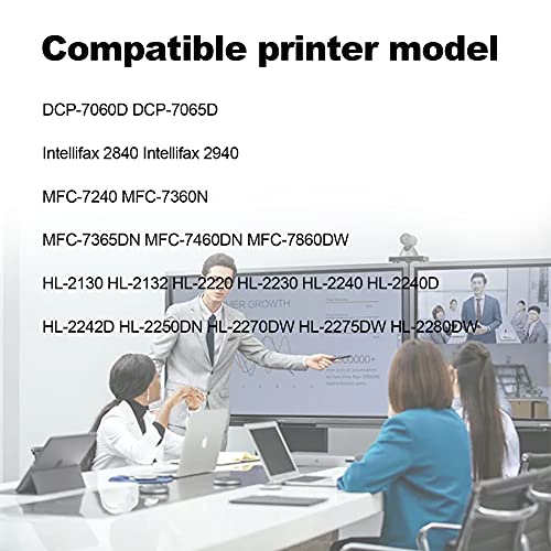 (High Yield) 3 Pack TN450 Black Toner Cartridge Replacement for Brother TN-450 DCP-7060D 7065DN Intellifax 2840 MFC-7240 7360N 7860DW HL-2130 2132 2220 Printer Toner.