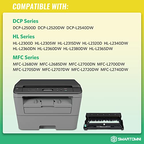 S SMARTOMNI Compatible DR-630 Drum Replacement for Brother DR630 Drum for Brother MFC- L2700DW L2740DW L2720DW L2707DW HL- L2300D L2340DW L2360DW L2380DW L2320D DCP L2540DW L2520DW Printer (No Toner)