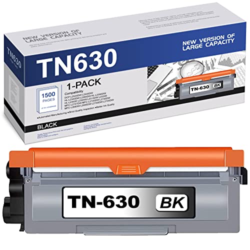 EDH Compatible TN630 TN-630 Toner Cartridge Replacement for Brother High Yield Compatible with DCP-L2520DW HL-L2360DW L2380DW L2300D L2305W L2315DW MFC-L2707DW L2740DW L2685DW Printer (1 Pack,Black)