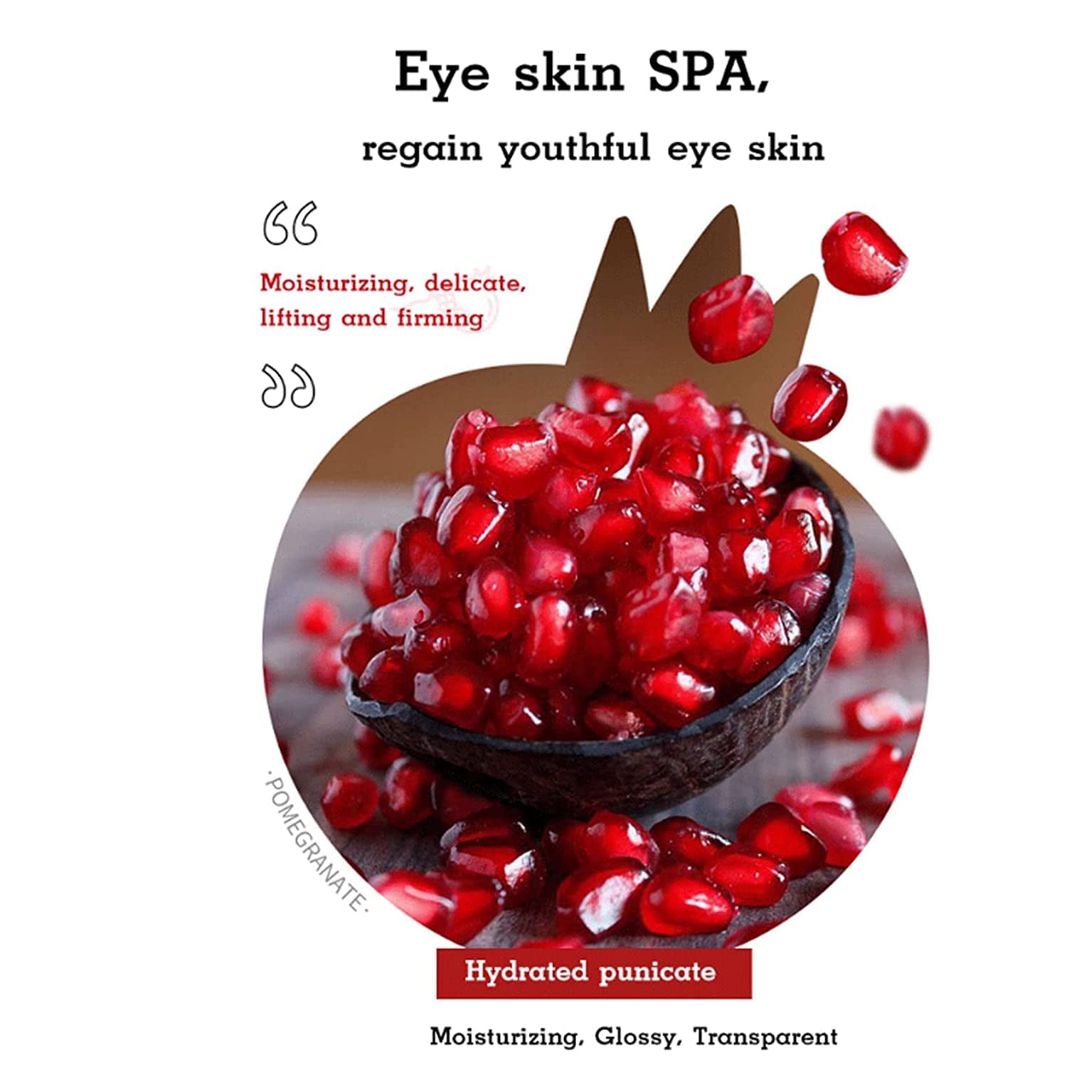 FIONEL Red Pomegranate Eye Cream, Pomegranate Vitamin C Eye Cream, Anti Aging Eye Cream, Wrinkle Eye Serum Cream Remove Dark Circles & Eye Bags, Moisturizer Eye Cream (3 pcs)