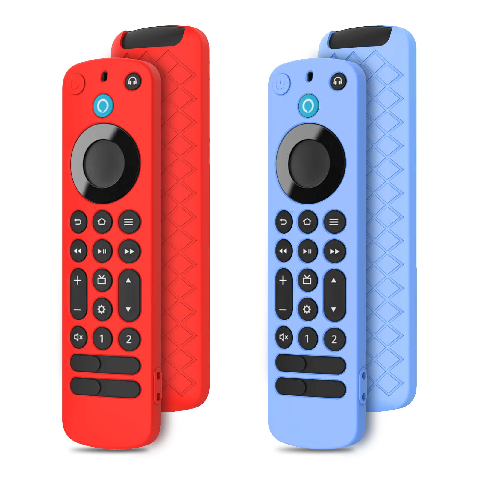 2PACK FireTV Voice Remote Case, Silicone Sleeve Compatible with Pro Remote Fire TV Streaming Media Players