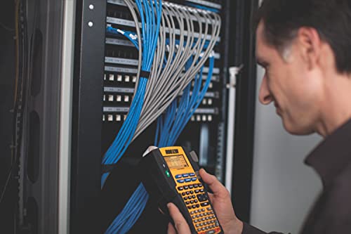 DYMO Rhino 5200 Industrial Portable Thermal Transfer Electronic Label Maker, Yellow - Label, Tape, Auto Power Off, Monochrome, LCD Display