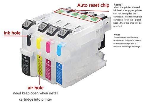 Buyink LC201 LC203 Empty refillable Ink Cartridge for Brother MFC-J460DW J480DW J485DW J680DW J880DW J885DW MFC-J4320DW J4420DW J4620DW J5620DW Printer