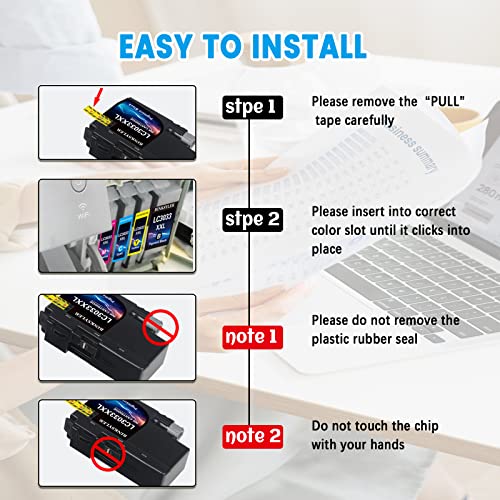 BINKSYLER Upgraded LC3033XXL LC3033 Ink Cartridges Replacement for Brother LC3033 LC3033XXL LC3035 Work for Brother MFC-J995DW MFC-J995DWXL MFC-J815DW MFC-J805DWXL Printer (BK/C/M/Y) 4 Pack