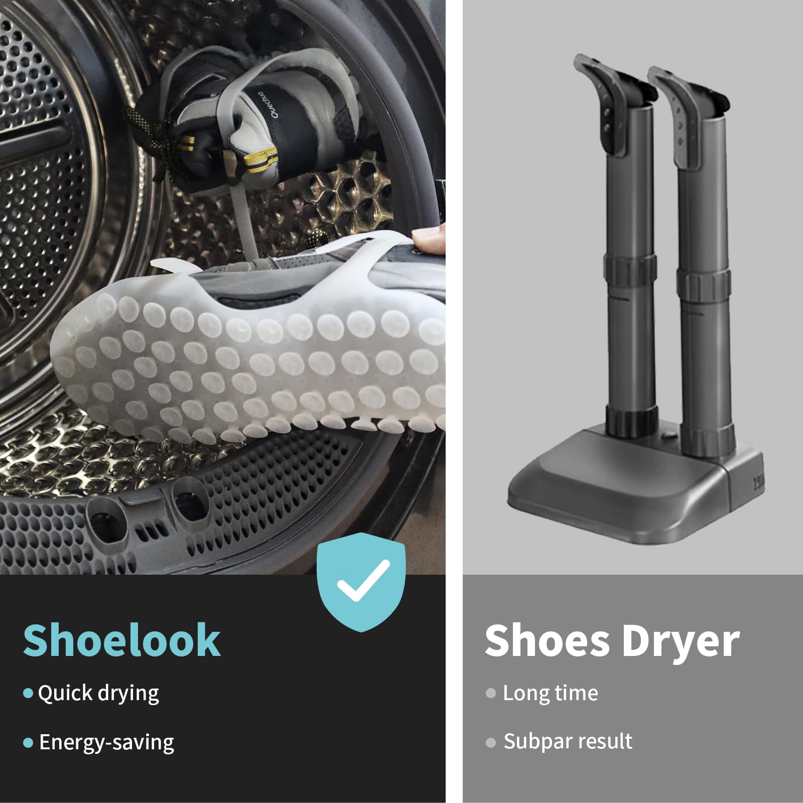 Shoe Rack for Dryer, Shoes Inside Dryer, Drying Sneaker Holder Organizer, 63 Powerful Suction Cups, Unmute, 2 Pack