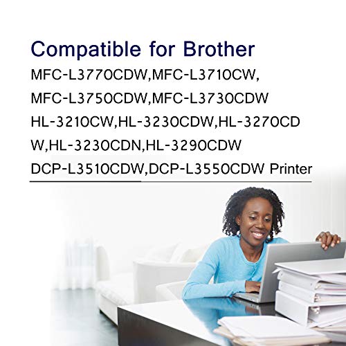 4Pack (1BK+1C+1M+1Y) DR223CL Drum Unit (Toner not Included) Compatible Replacement forĀ Brother MFC-L3770CDW L3710CW L3750CDW HL-3210CW 3230CDW DCP-L3510CDW Printer Drum.
