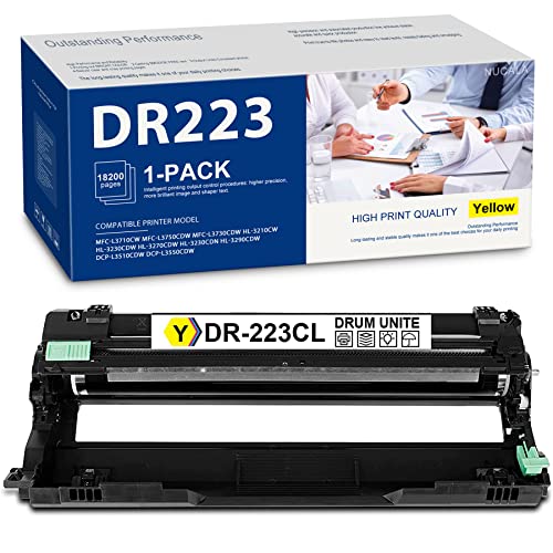 BERYINK DR223 DR-223 DR223CL DR-223CL Compatible High Yield Drum Unit Replacement for Brother HL-3230CDW HL-3270CDW MFC-L3730CDW DCP-L3510CDW DCP-L3550CDW Printer, by Sold Beryink (1 Pack,Yellow)