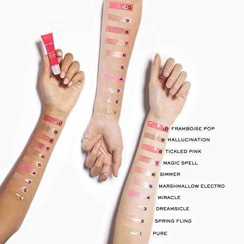 Lancôme Juicy Tubes Shine Lip Gloss - High Shine & Lasting Hydration - Vitamin E Enriched - 10 Framboise Pop (Sparkle)
