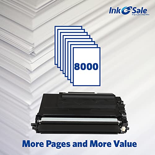 INK E-SALE Compatible Toner Cartridge Replacement for Brother TN850 TN820 use for DCP-L5500DN HL-L5000D HL-L5200DWT HL-L6200DWT MFC-L5700DW MFC-L5800DW MFC-L6700DW (2 Pack Black, Upgraded Version)