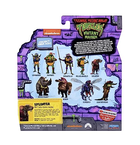 Teenage Mutant Ninja Turtles: Mutant Mayhem 4” Splinter Basic Action Figure by Playmates Toys