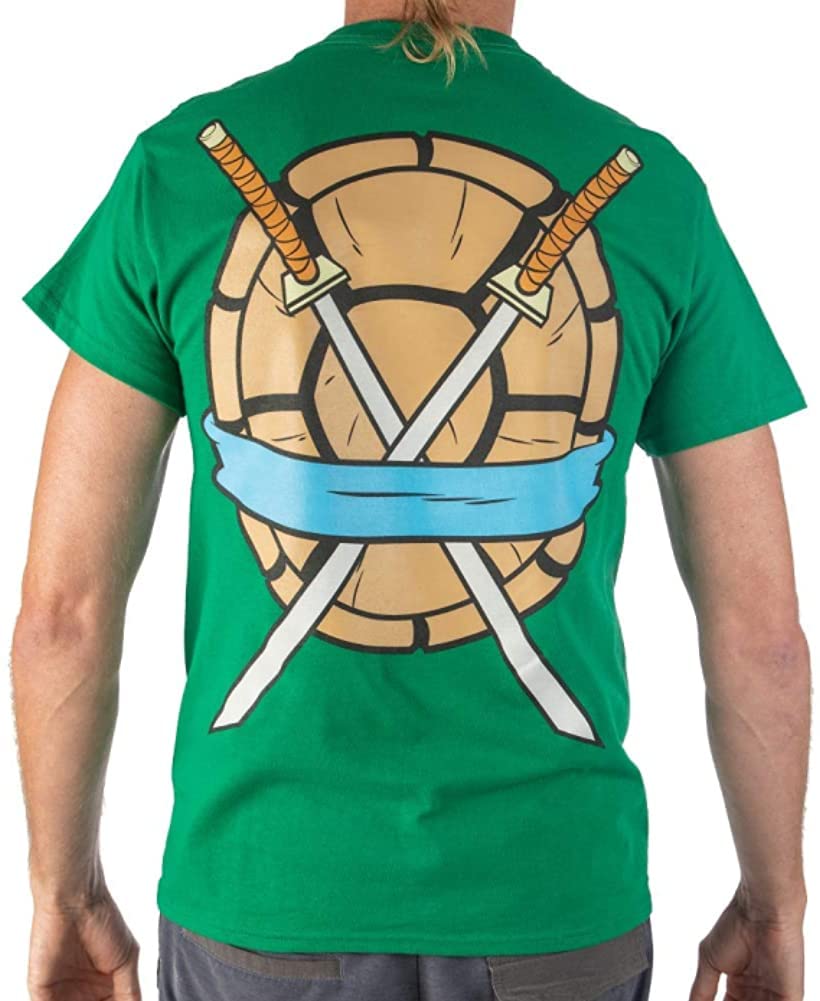 Teenage Mutant Ninja Turtles TMNT Mens Costume T-Shirt (Blue, Large)