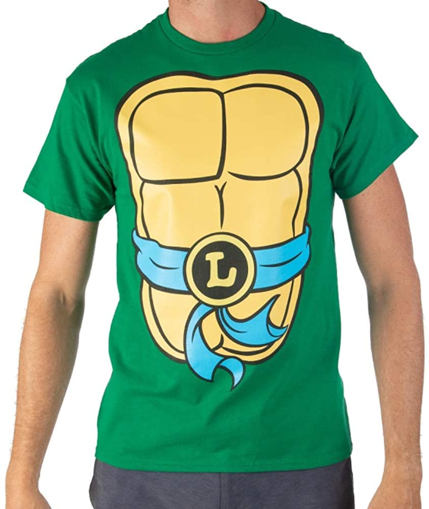 Teenage Mutant Ninja Turtles TMNT Mens Costume T-Shirt (Blue, Large)