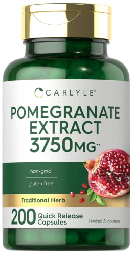Carlyle Pomegranate Extract Supplement | 200 Capsules | Non-GMO, Gluten Free | Traditional Herb