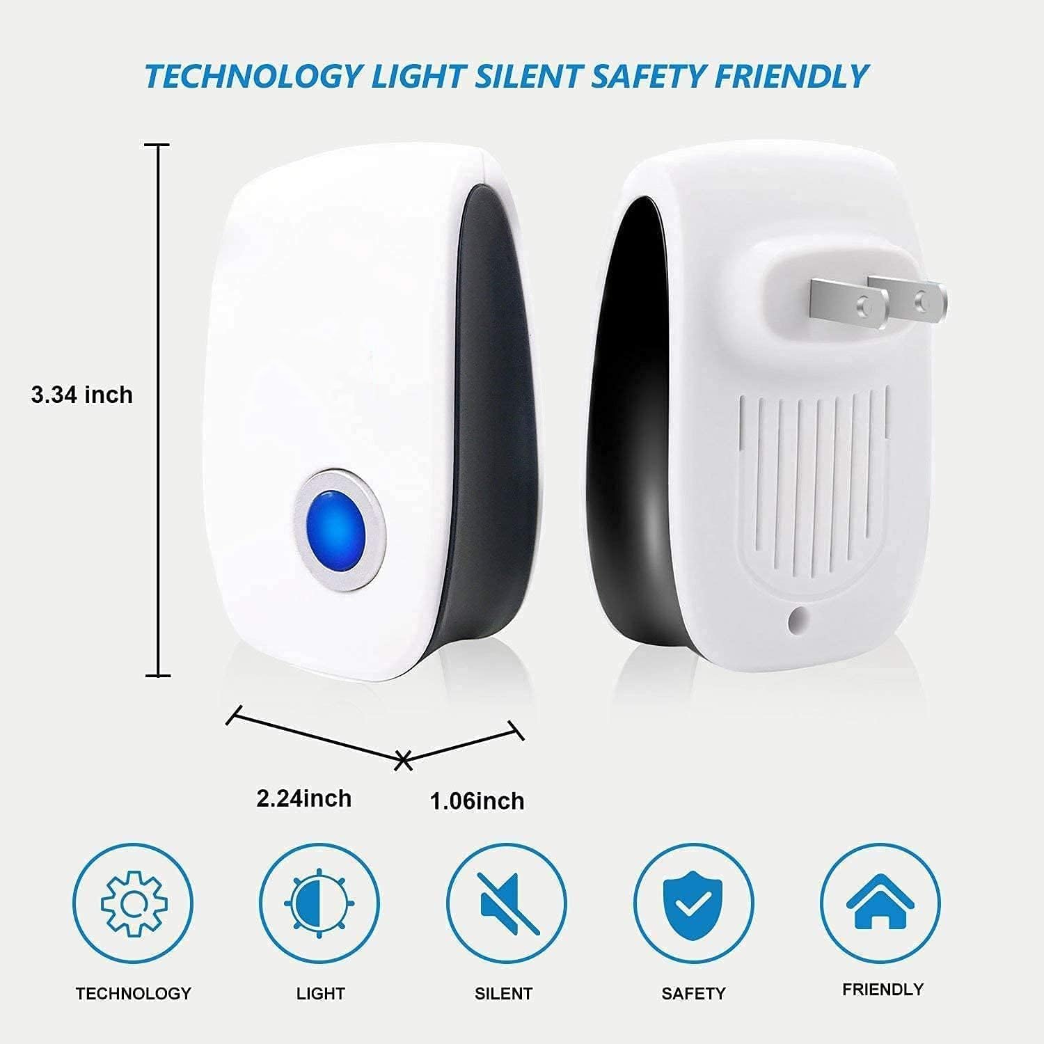 Ultrasonic Pest Control Repellent 6 Packs,Electronic Plug in Sonic Repellent pest Control for Insects Roaches Ant Mice Bugs Mouse Rodents Mosquitoes Spiders