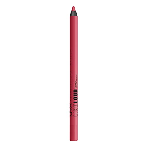 NYX PROFESSIONAL MAKEUP Line Loud Lip Liner, Longwear and Pigmented Lip Pencil with Jojoba Oil & Vitamin E - On A Mission (Blue Red)