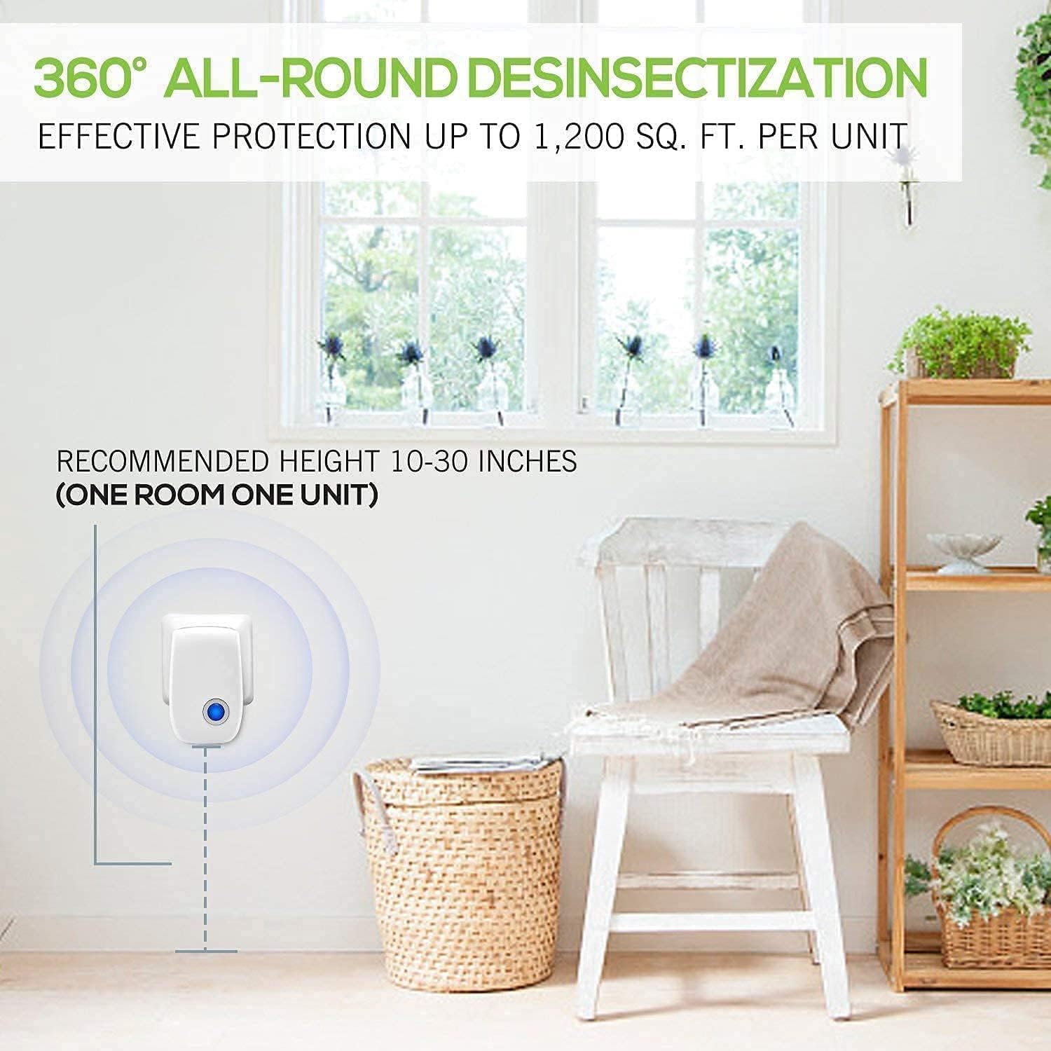 Ultrasonic Pest Control Repellent 6 Packs,Electronic Plug in Sonic Repellent pest Control for Insects Roaches Ant Mice Bugs Mouse Rodents Mosquitoes Spiders