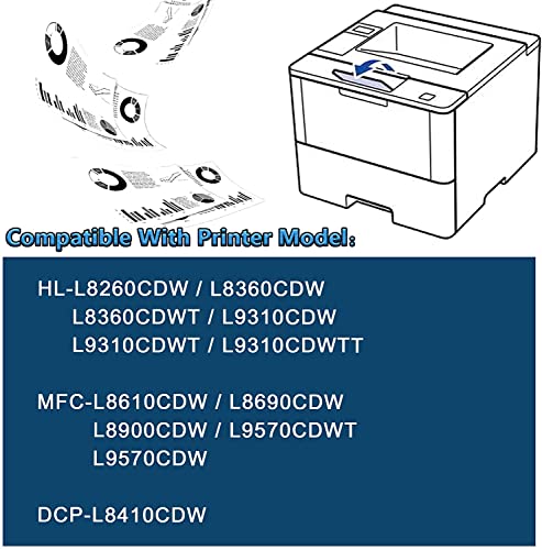MaxColor TN431BK,TN431C,TN431M,TN431Y 4PK(1BK+1C+1M+1Y) Compatible TN431 TN-431 Toner Cartridge Replacement for Brother DCP-L8410CDW MFC-L9570CDWT L8690CDW L8610CDW L8900CDW L9570CDW Printer