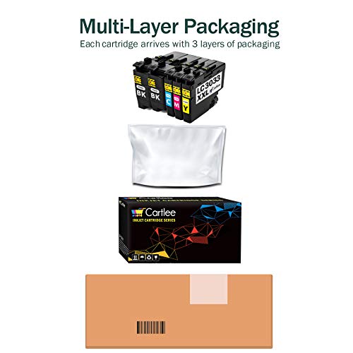Cartlee 5 Compatible Ink Cartridges Replacement for LC3033 XXL High Yield for Brother MFC-J995DW XL MFC-J805DW MFC-J815DW MFC LC 3033XXL Printer BK 2 Black 1 Cyan 1 Magenta 1 Yellow
