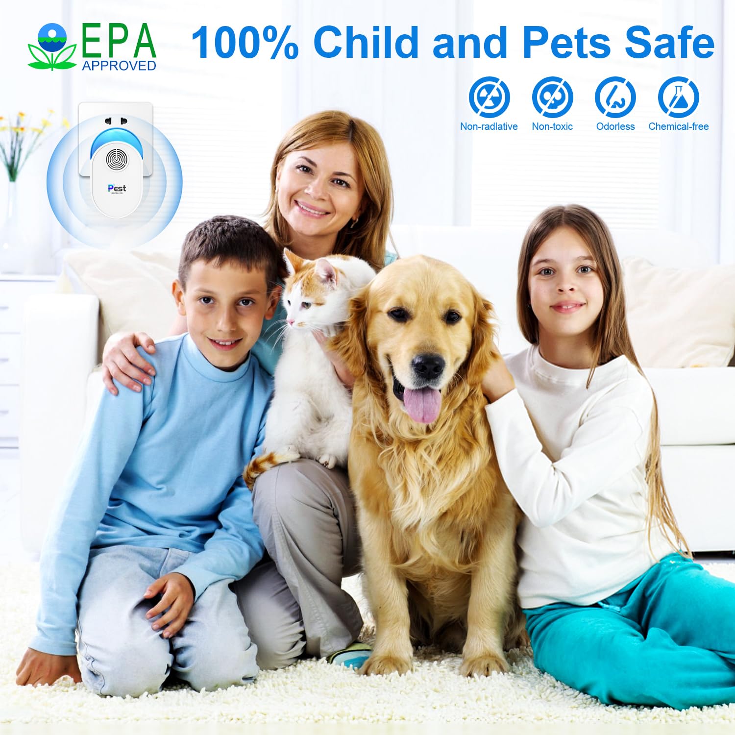 Upgraded Ultrasonic Pest Repeller, 2023 Indoor Mosquito Repellent, for Rodent, Roach, Mouse, Bugs, Mice, Spider, Electronic Plug in Pest Control for House, Garage, Warehouse,Hotel,6 Packs