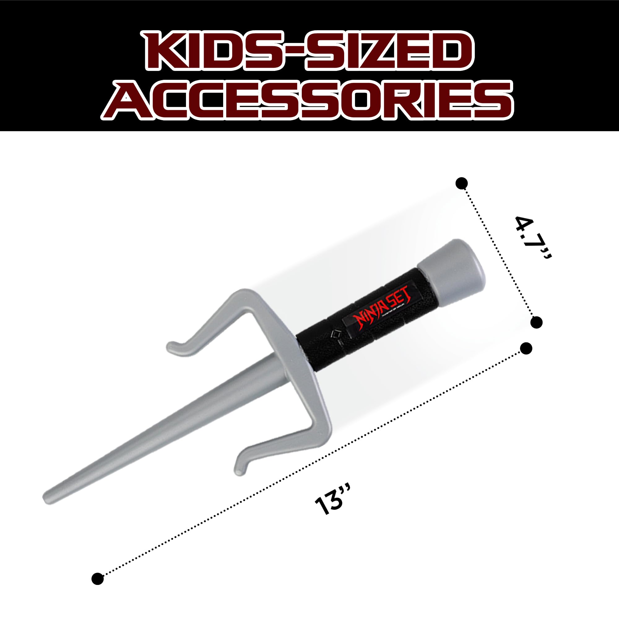 Liberty Imports 2 PCS Plastic Toy Ninja Sai Weapons for Kids Pretend Play Costume Accessories - Children Imaginative Play and Cosplay