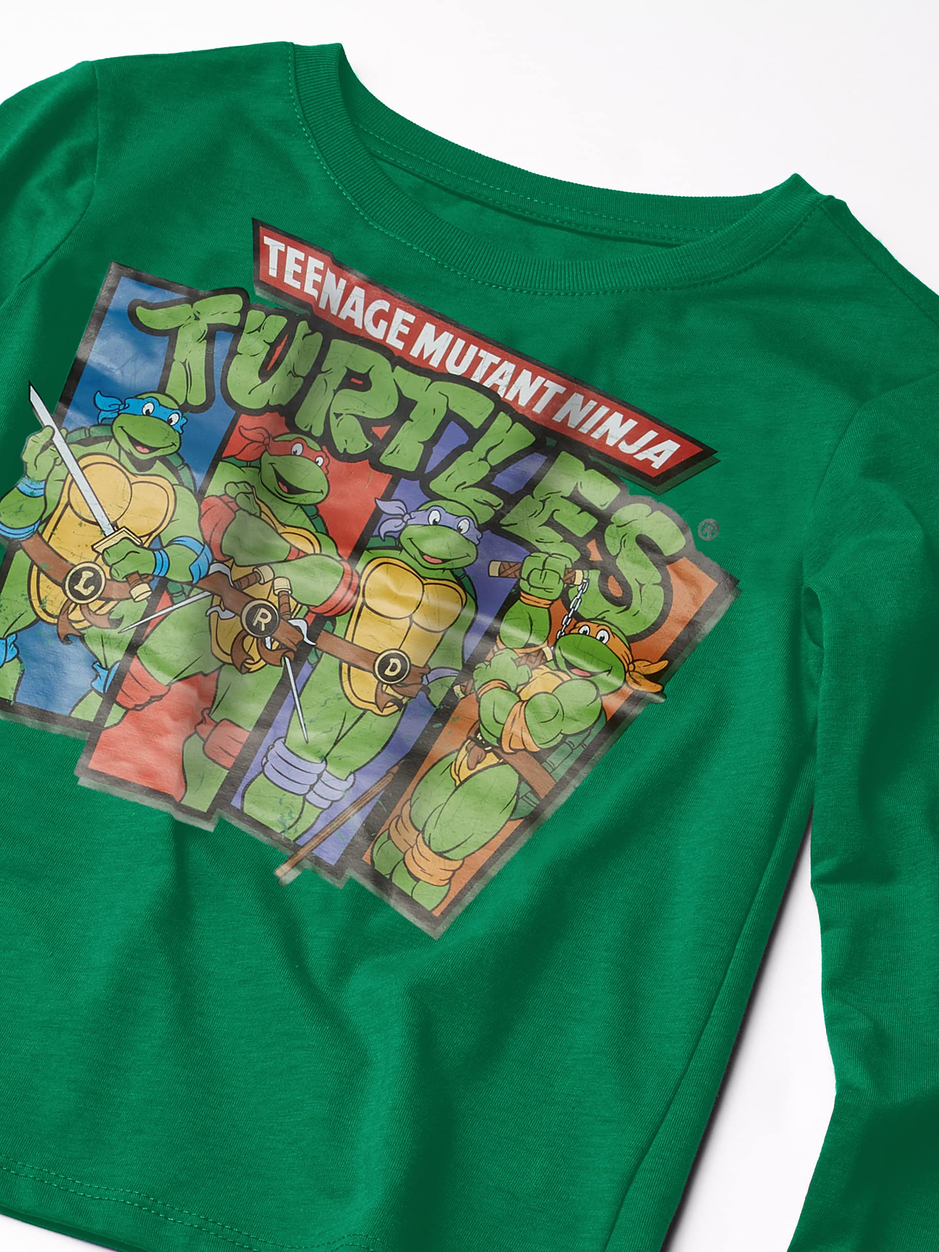 Teenage Mutant Ninja Turtles Boys Long Sleeve Graphic T-Shirt T Shirt, Green, 7-8 Years US
