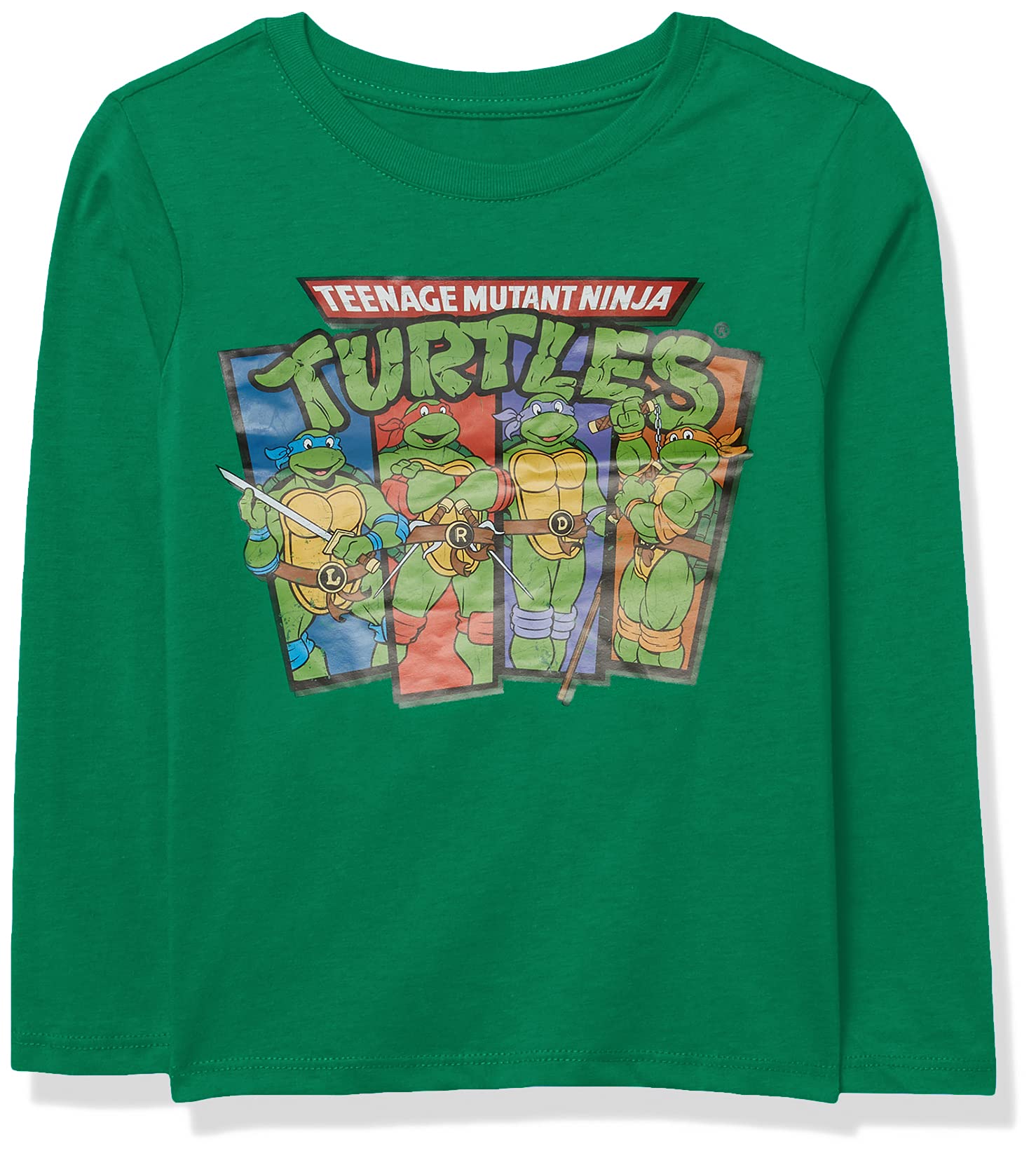Teenage Mutant Ninja Turtles Boys Long Sleeve Graphic T-Shirt T Shirt, Green, 7-8 Years US