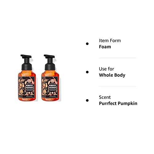 Bath & Body Works Purrfect Pumpkin Gentle Foaming Hand Soap 8.75 Ounce 2-Pack (Purrfect Pumpkin), 17.5 Ounce, 1.47 pounds