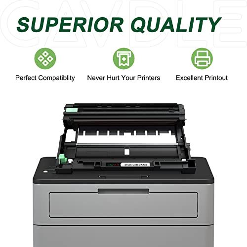 CAVDLE DR-730 Compatible Drum Unit Replacement for Brother DR730 Work with HL-L2325DW HL-L2350DW HL-L2390DW HL-L2395DW HL-L2370DW DCP-L2550DW MFC-L2690DW MFC-L2710DW MFC-L2717DW MFC-L2750DW Printers