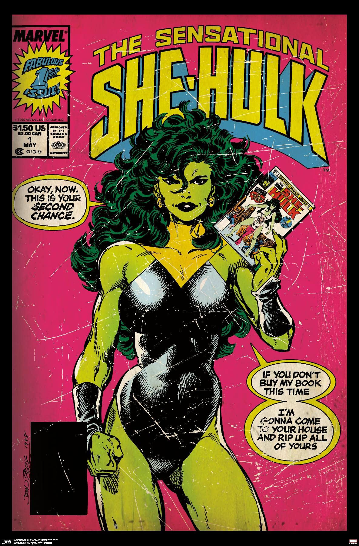 Trends International Marvel Comics - She-Hulk - The Sensational She-Hulk #1 Wall Poster, 14.725" x 22.375", Premium Unframed Version