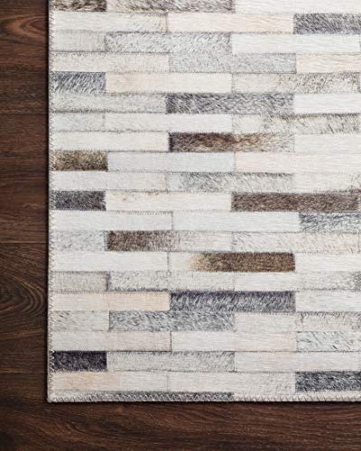 Loloi II Maddox Collection MAD-01 Ivory/Grey, Contemporary 7'-6" x 9'-6" Area Rug