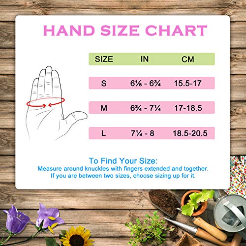 HLDD HANDLANDY Women Gardening Gloves with Grip, Leather Work Gloves Women, 3D Mesh Breathable Rose Garden Gloves (Medium, Pink)