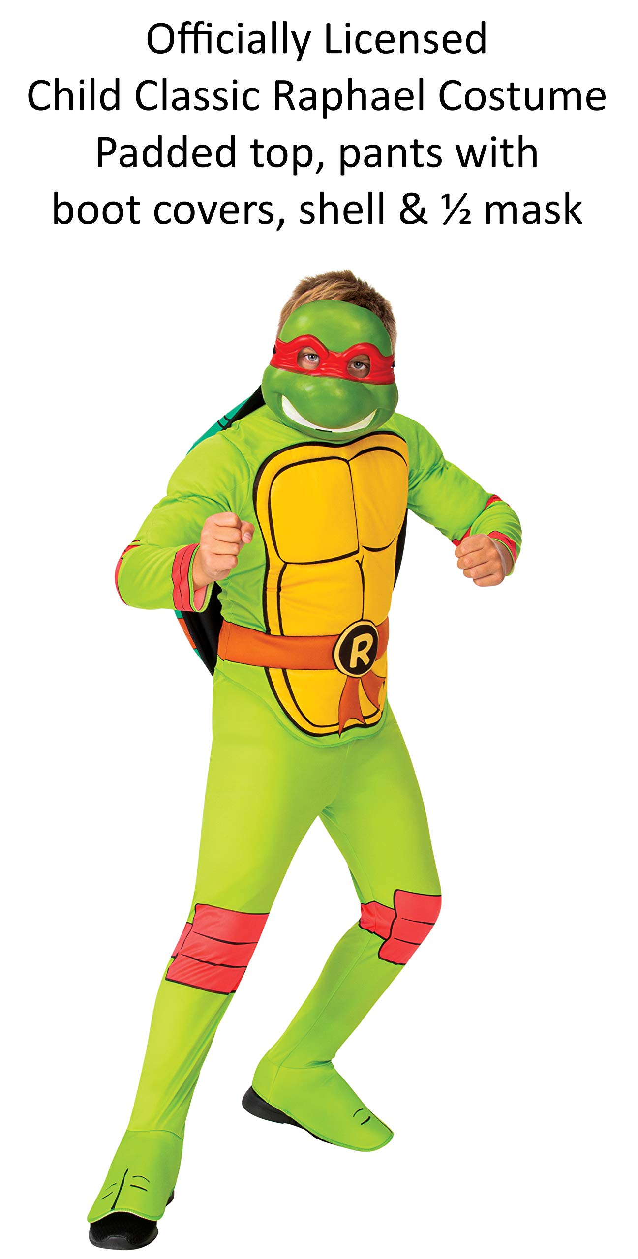 Rubies Boy's Nickelodeon Retro Classic Teenage Mutant Ninja Turtles Raphael Costume, Small