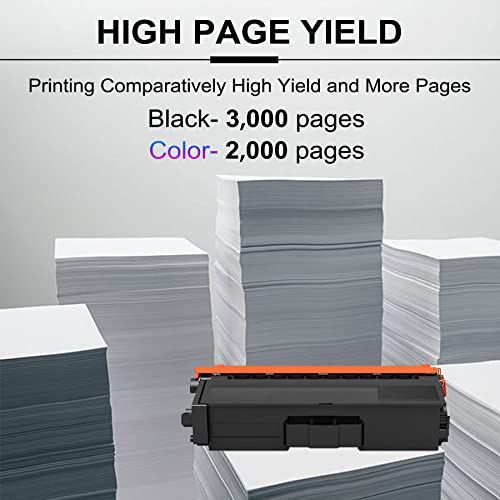TN310 Toner Cartridge: 5-Pack 2Black/Cyan/Magenta/Yellow Replacement for Brother TN-310 for HL-L8350CDW HL-4150CDN MFC-L8850CDW MFC-9970CDW MFC-L8600CDW Printer