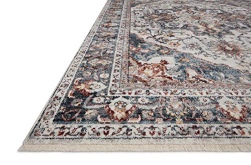 Loloi II Samra SAM-09 Ivory / Denim Oriental Area Rug 2'-3" x 3'-10"