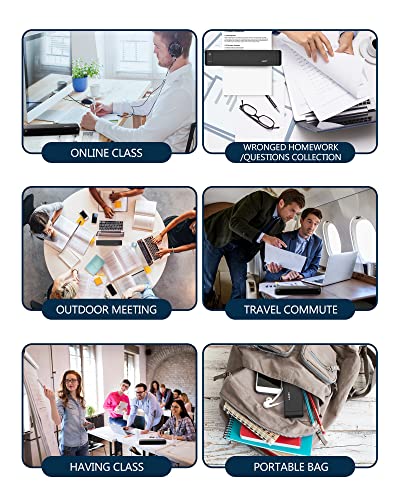 HPRT Wireless Bluetooth Portable Printer+Case+Ribbon 3 in 1 by Thermal Transfer MT800 for Travel Printer Compatible with Android and iOS Phone, Support 8.5" X 11" US Letter & A4 Size Paper