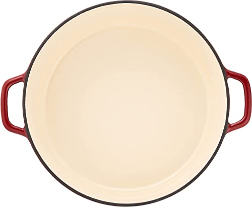Cuisinart Chef's Classic Enameled Cast Iron 7-Quart Round Covered Casserole, Cardinal Red